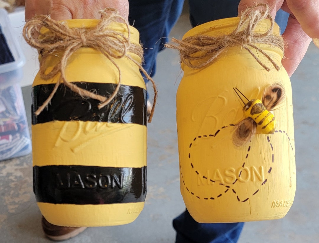 Honey Bee Mason Jars - Etsy