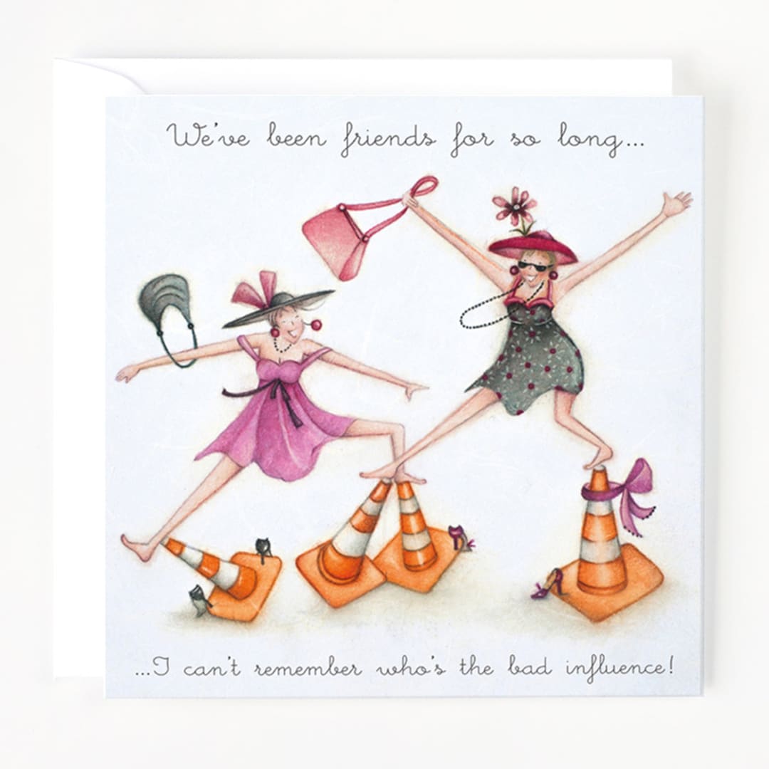 Funny Birthday Card for Best Friend - Bad Influence Design - Etsy