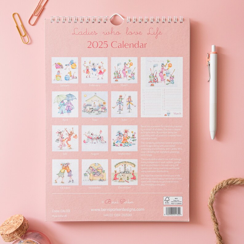 Berni Parker 2025 Calendar Friendship Good Friends Good Times - Etsy UK