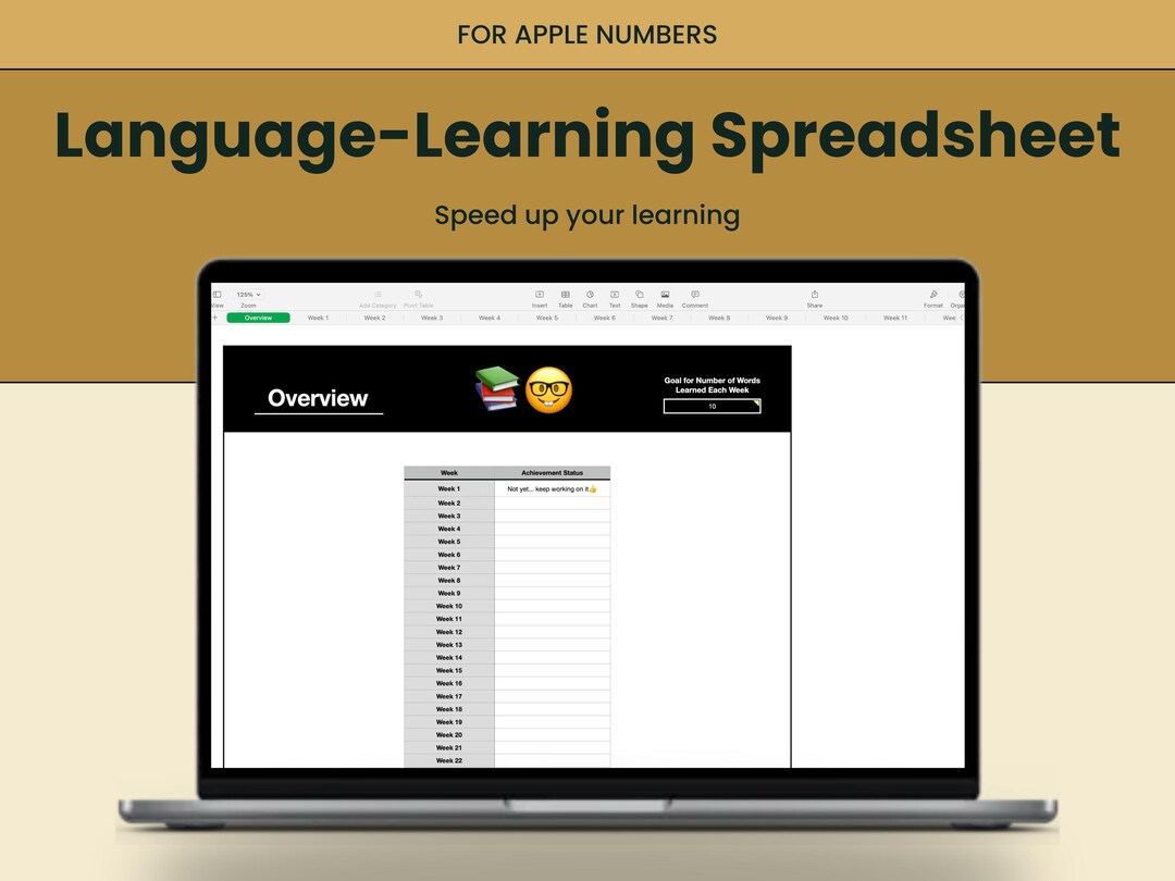 Language Learning Spreadsheet Improve Vocabulary Any Language for Apple ...