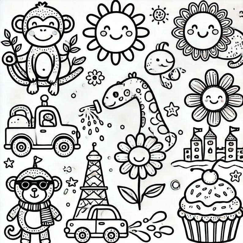 Kids Coloring Pages Fun & Creative Printables, 2-5 Years Old, Kids ...
