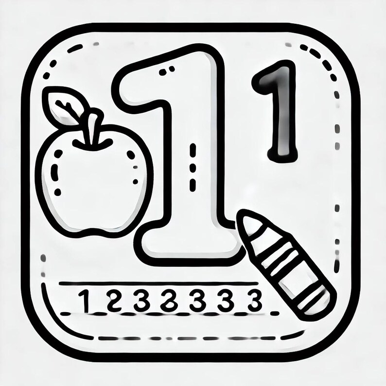 Number From One to Ten for Kids, Color Painting Pages With Number for ...