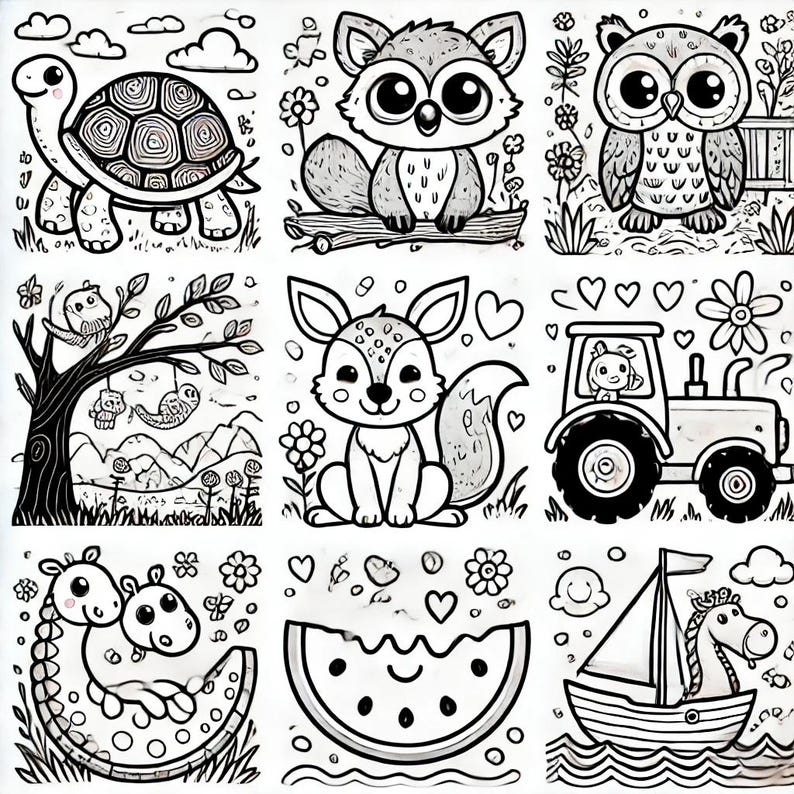 Kids Coloring Pages Fun & Creative Printables, 2-5 Years Old, Kids ...