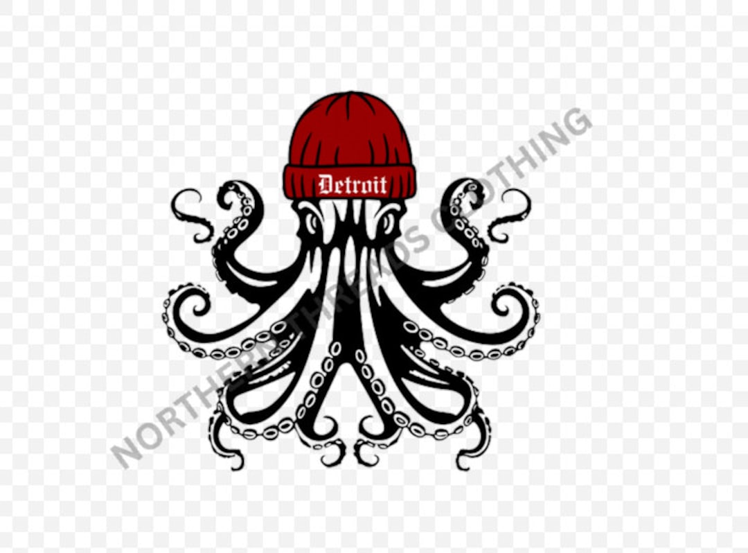 Detroit Red Wings Octopus PNG INSTANT DOWNLOAD - Etsy New Zealand