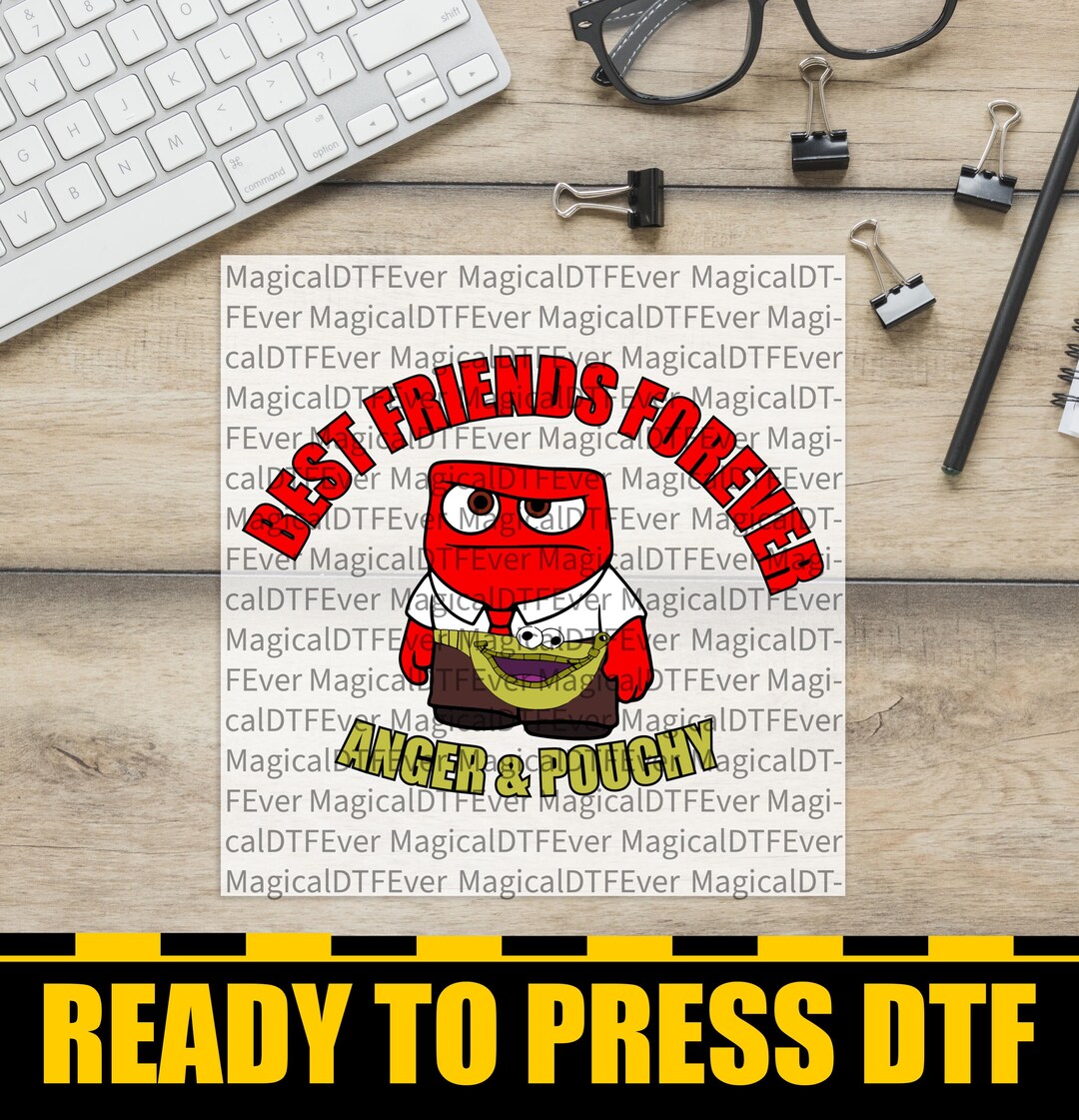 Inside Out Anger & Pouchy DTF, Ready to Press, Inside Out 2 Best ...