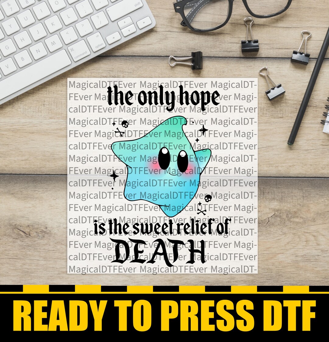 Mario Lumalee Star, Disney DTF Transfer, the Only Hope Death Shirt ...