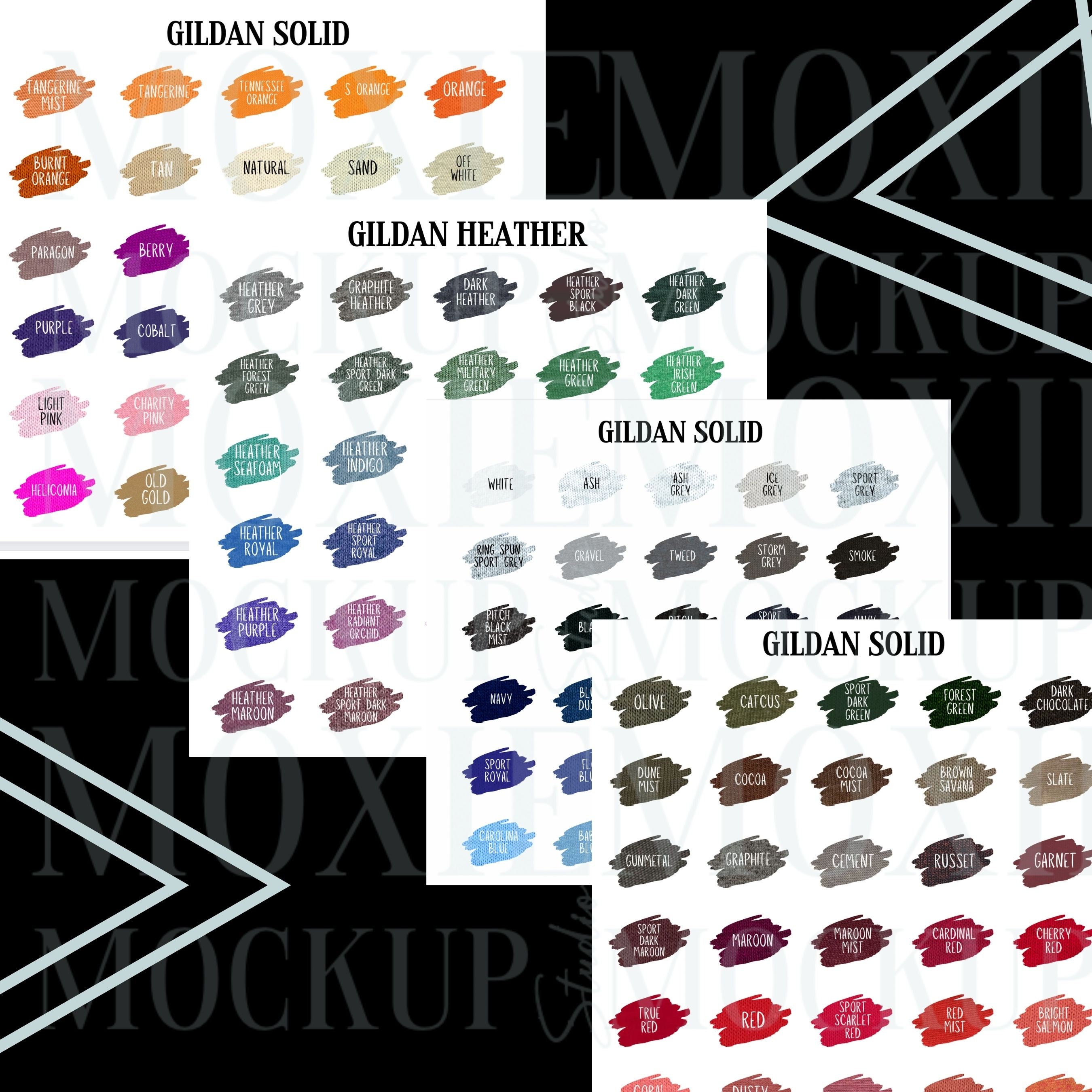 2024 EDITABLE Gildan Color Chart, Gildan Colors, Gildan Color Guide ...