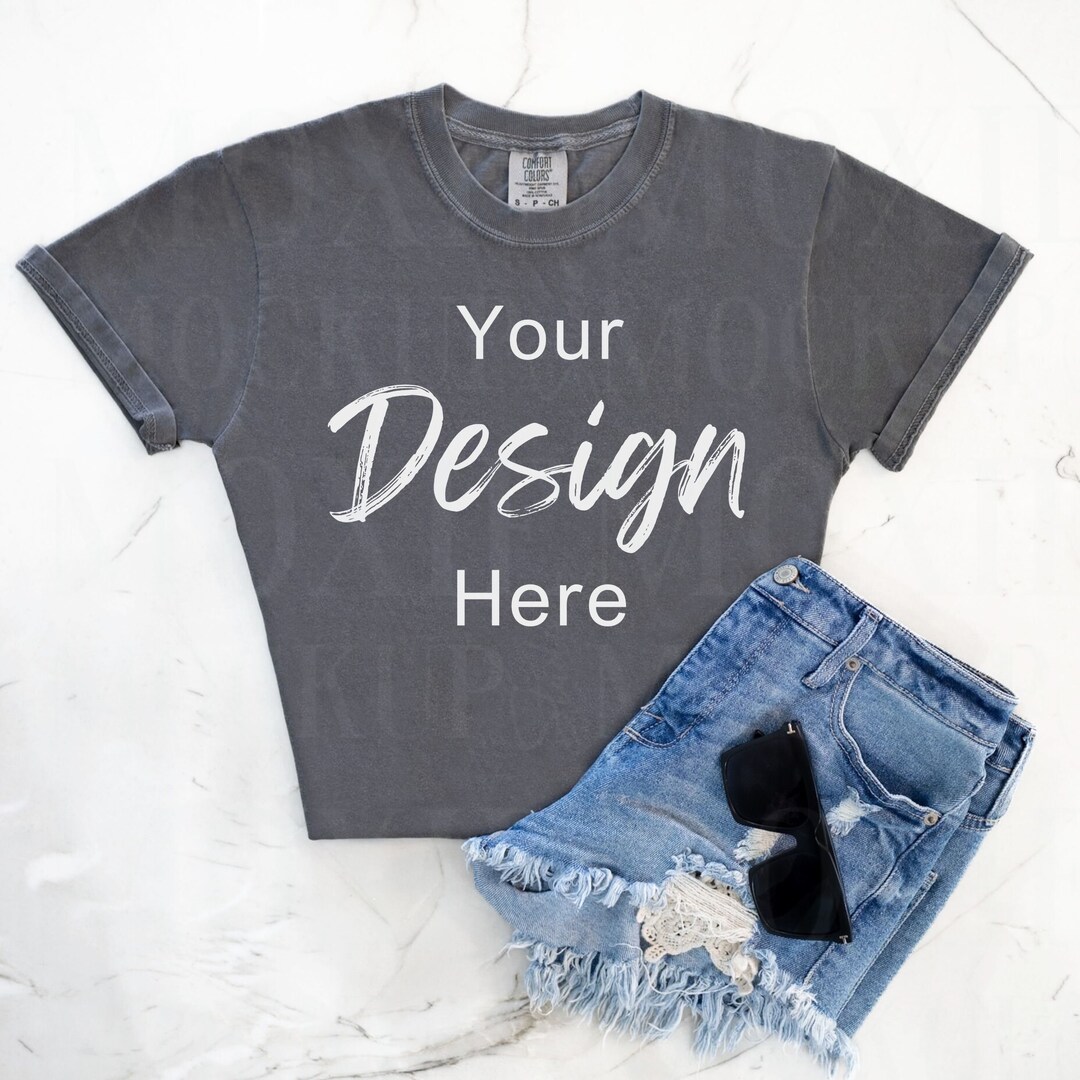 Comfort Colors 1717 Pepper,pepper Comfort Color Mockup,trendy Layflat ...