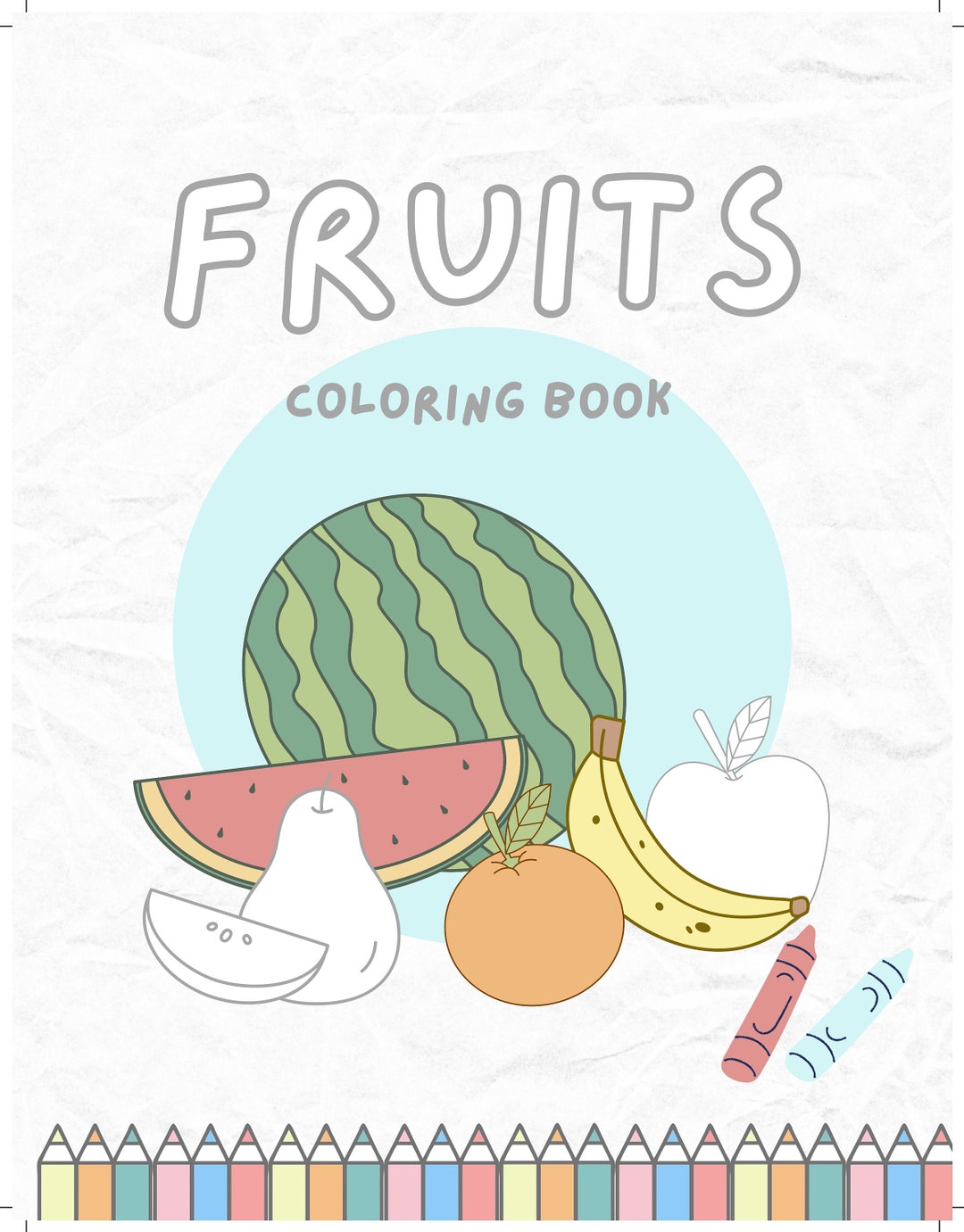 Fruits Colouring Book - Etsy