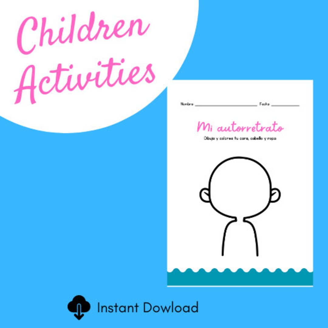 Self Portrait Coloring, Portraits for Children, Recreational Activities ...