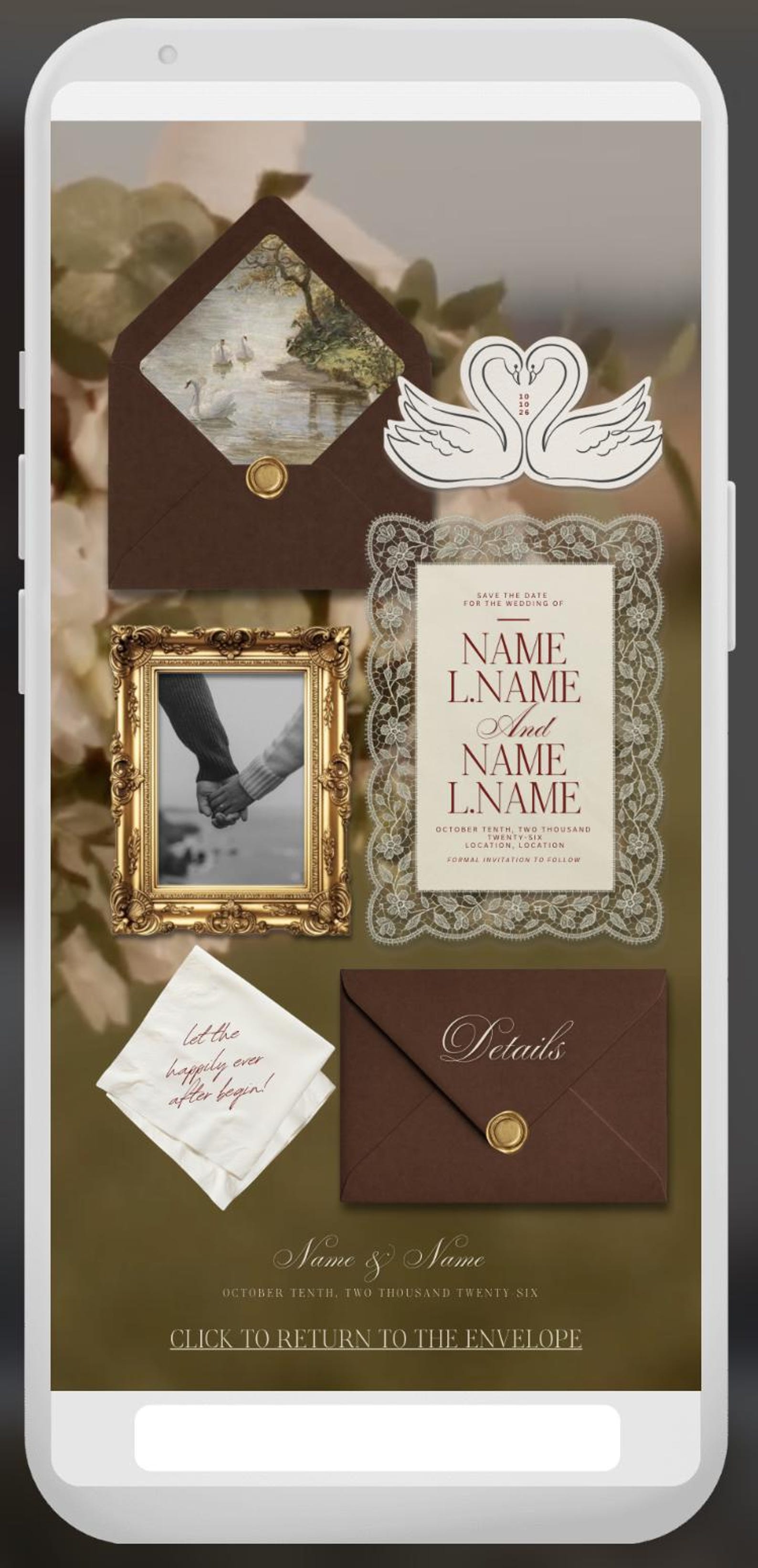 Bilingual Digital Wedding Invite Template – Editable in Canva - Etsy