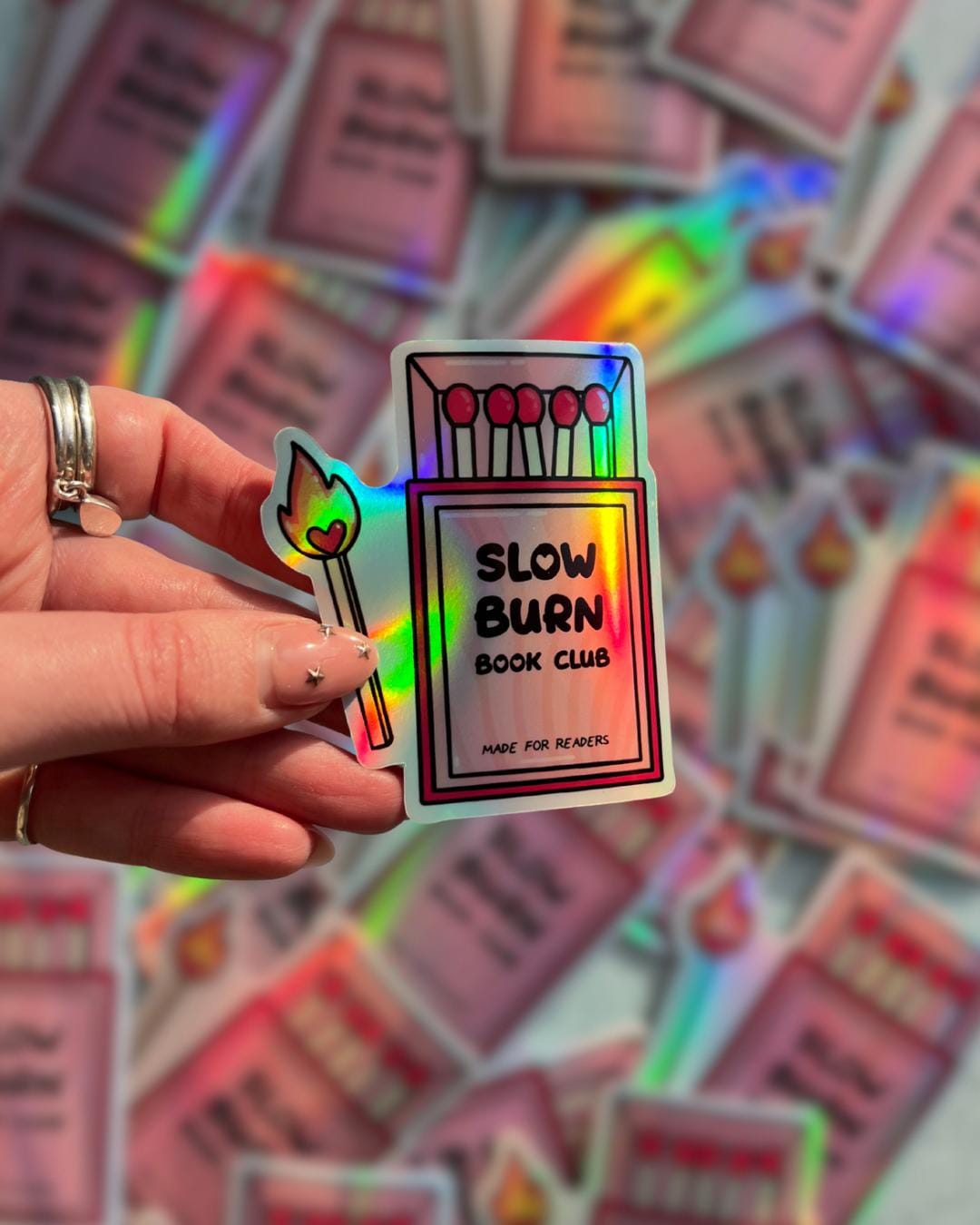 Slow Burn Book Club Sticker, Match Box & Match Stick Sticker ...