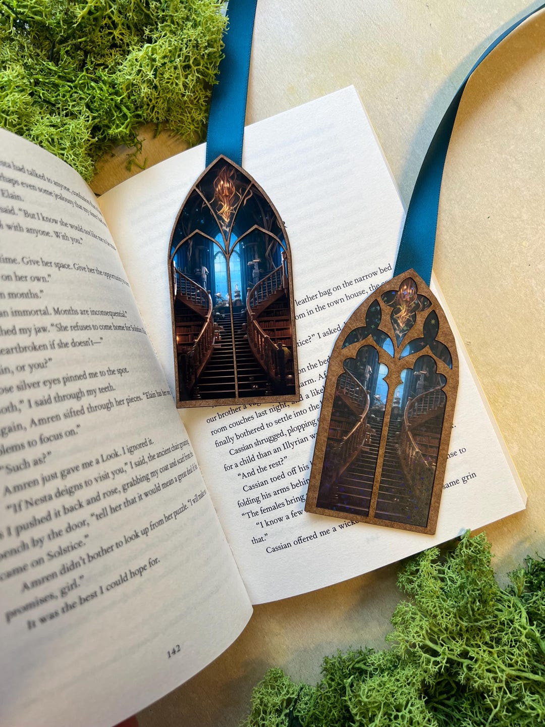 Library Bookmark Night Court Book Mark Cathedral Window Bookmark ...