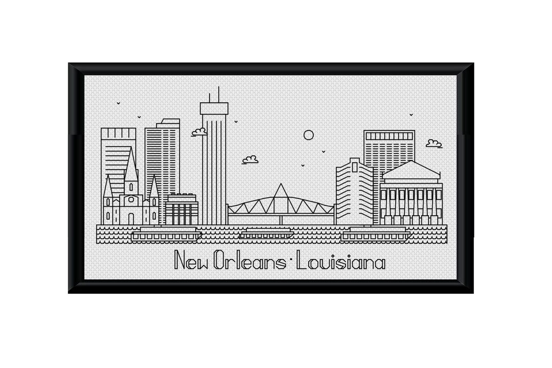 New Orleans Blackwork Pattern - Etsy