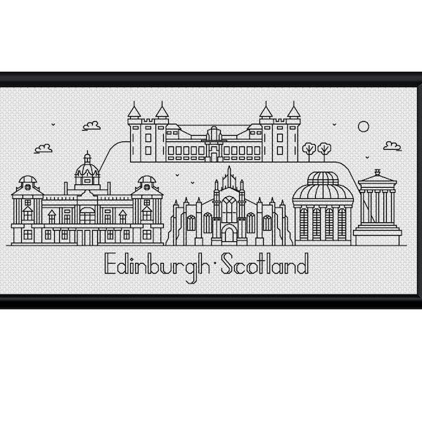 Edinburgh Scotland Cross Stitch Pattern - Etsy