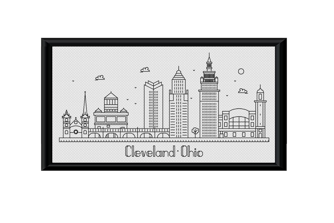 Cleveland Blackwork Pattern - Etsy