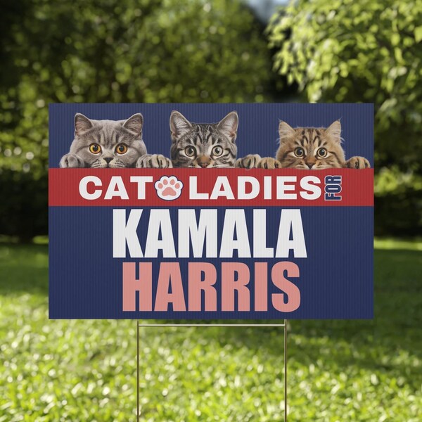 Cat Yard Signs for Harris - Etsy
