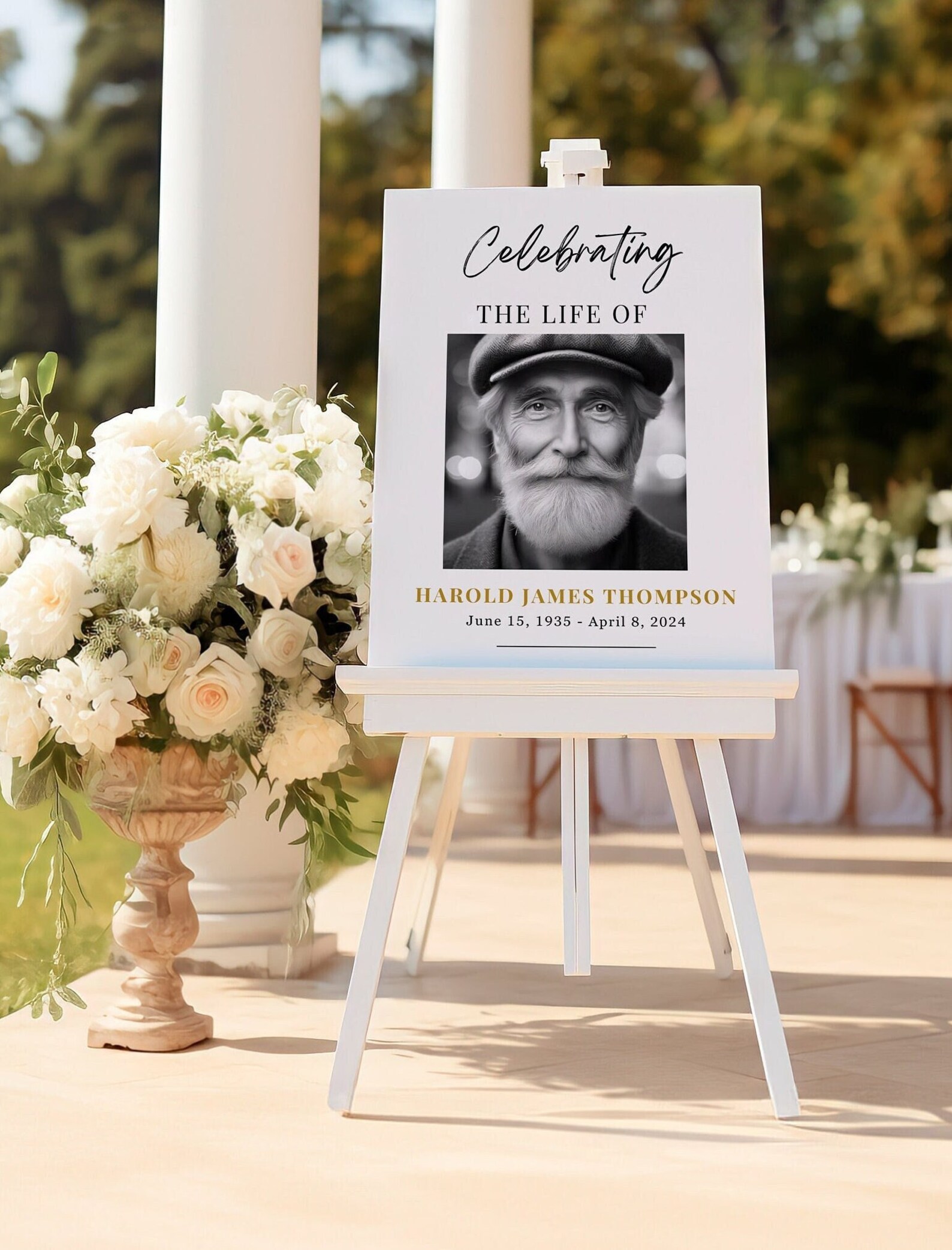 Editable Celebration of Life Funeral Poster, Printable Welcome Sign ...