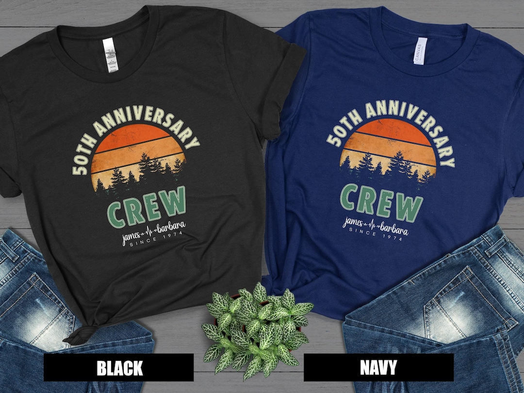 Custom Anniversary Crew Shirt W/ Names and Date, Custom Anniversary ...