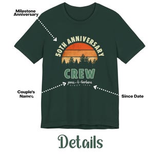 Custom Anniversary Crew Shirt W/ Names and Date, Custom Anniversary ...
