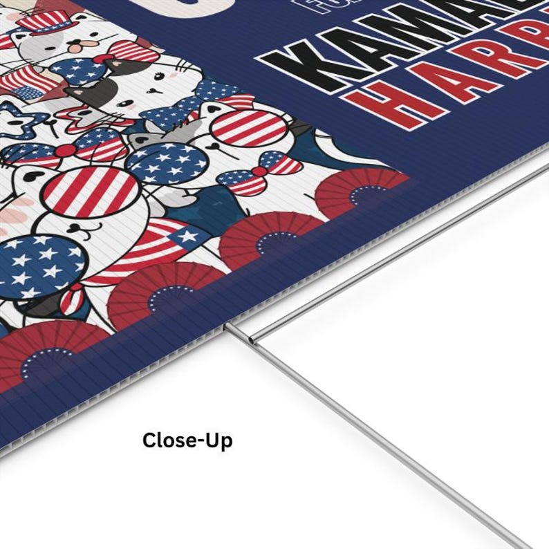 Cats for Kamala Harris 2024 Yard Sign, 18x12 and 24x18 Inches Harris ...