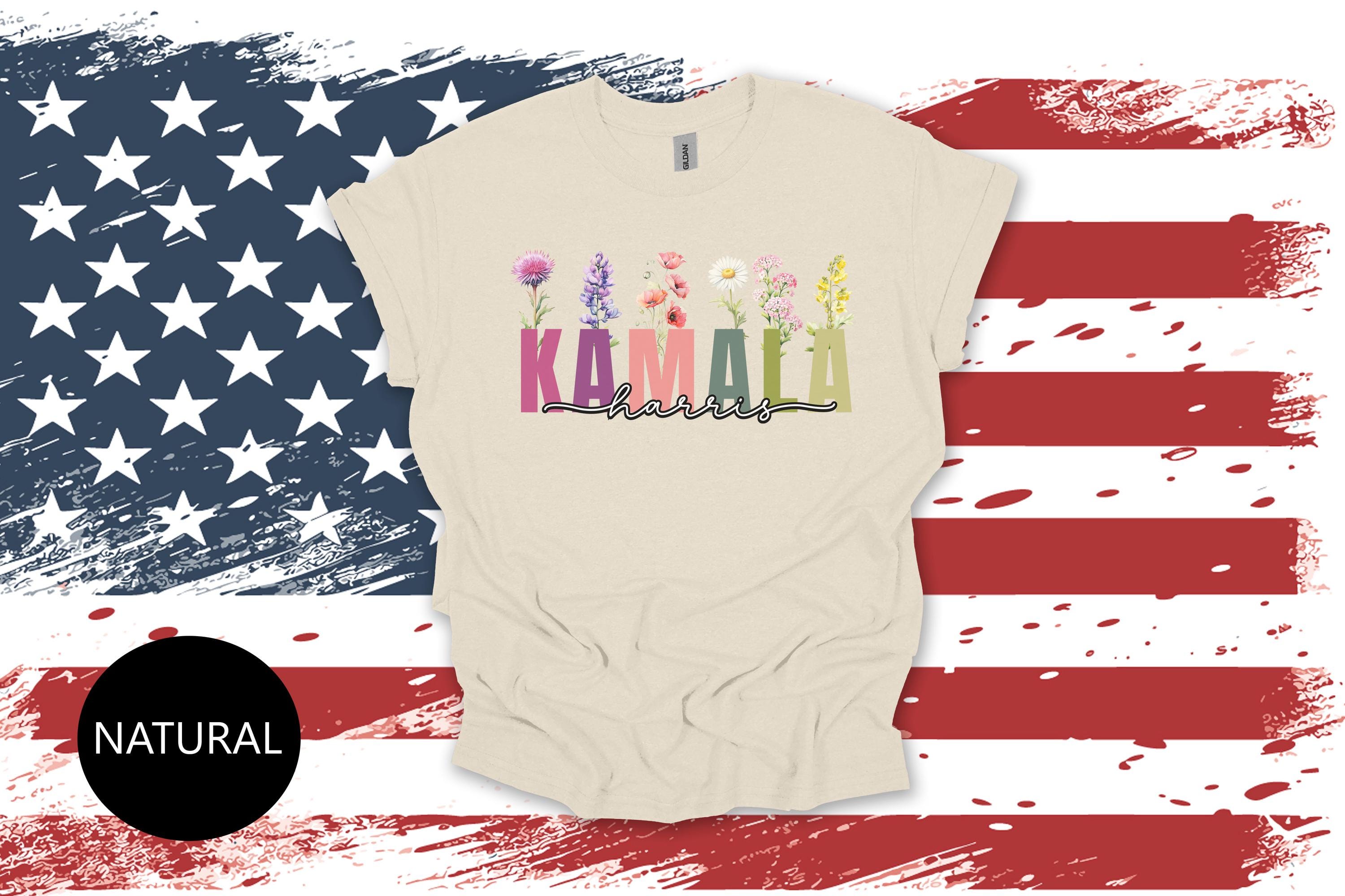 Kamala Harris Wildflower Tee Shirt, 2024 Kamala Harris Election Shirt ...