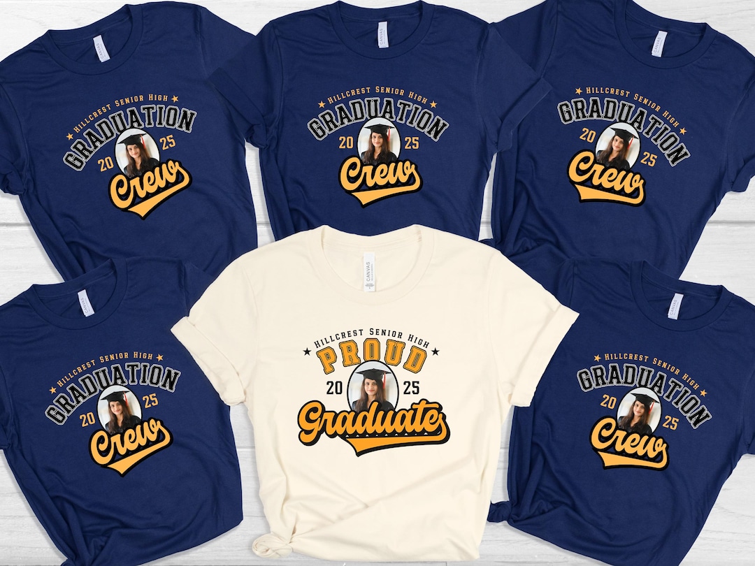 Personalized Family Graduation 2025 Shirts With Custom Photo & School ...