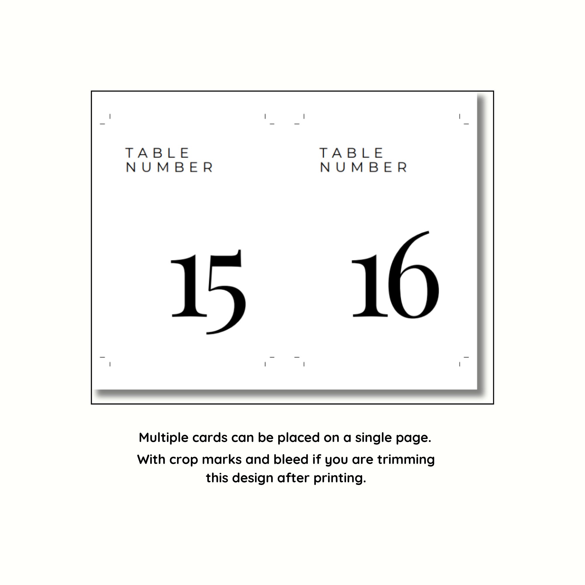 Wedding Table Numbers Sign Minimalist Wedding Table Sign Elegant ...