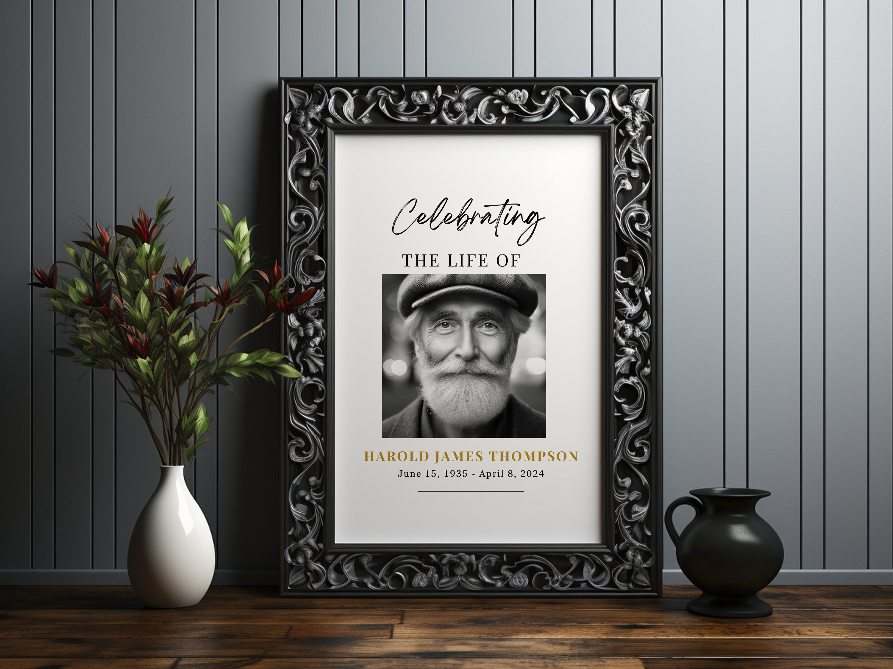 Editable Celebration of Life Funeral Poster, Printable Welcome Sign ...