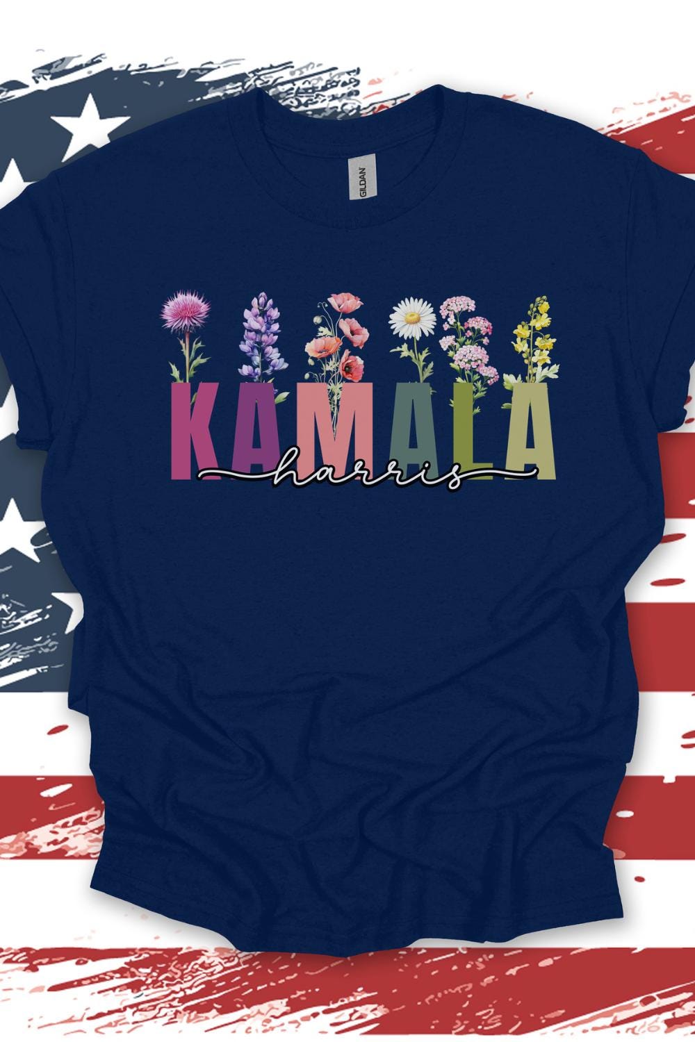 Kamala Harris Wildflower Tee Shirt, 2024 Kamala Harris Election Shirt ...