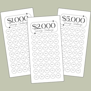 Budget Binder A6 Insert Savings Tracker 1K 2K 5K Savings Challenge ...