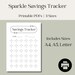 Savings Tracker A4 A5 Letter Sparkle Savings Challenge Printable ...