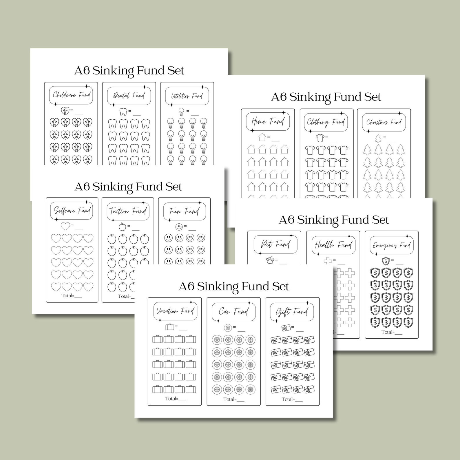 Budget Binder A6 Insert Savings Tracker Printable Big Bundle of Sinking ...