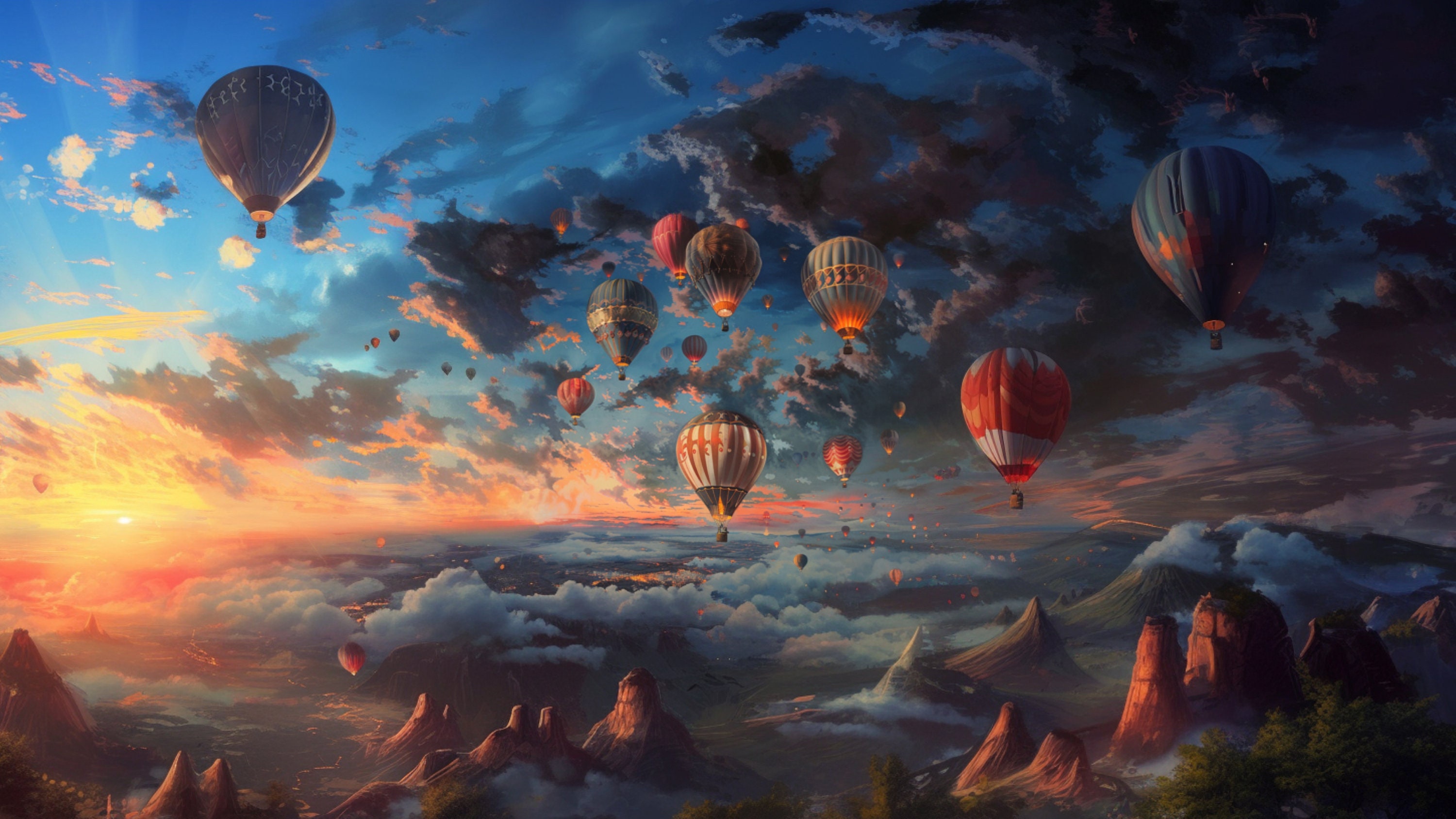 Hot Air Balloons for Samsung Frame TV - Etsy