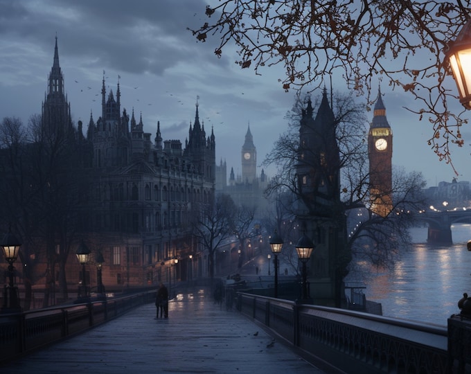 London Evening Art for Samsung Frame TV - Etsy