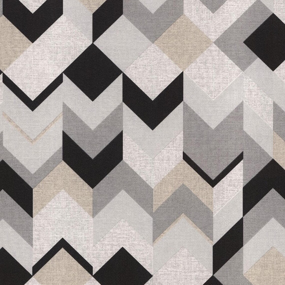 Geometric Wallpaper: Gray & Silver Vinyl Wallcovering - Etsy