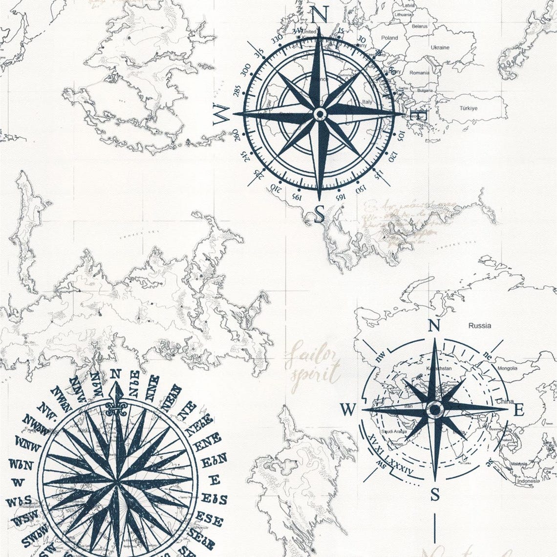 World Map Wallpaper - Etsy