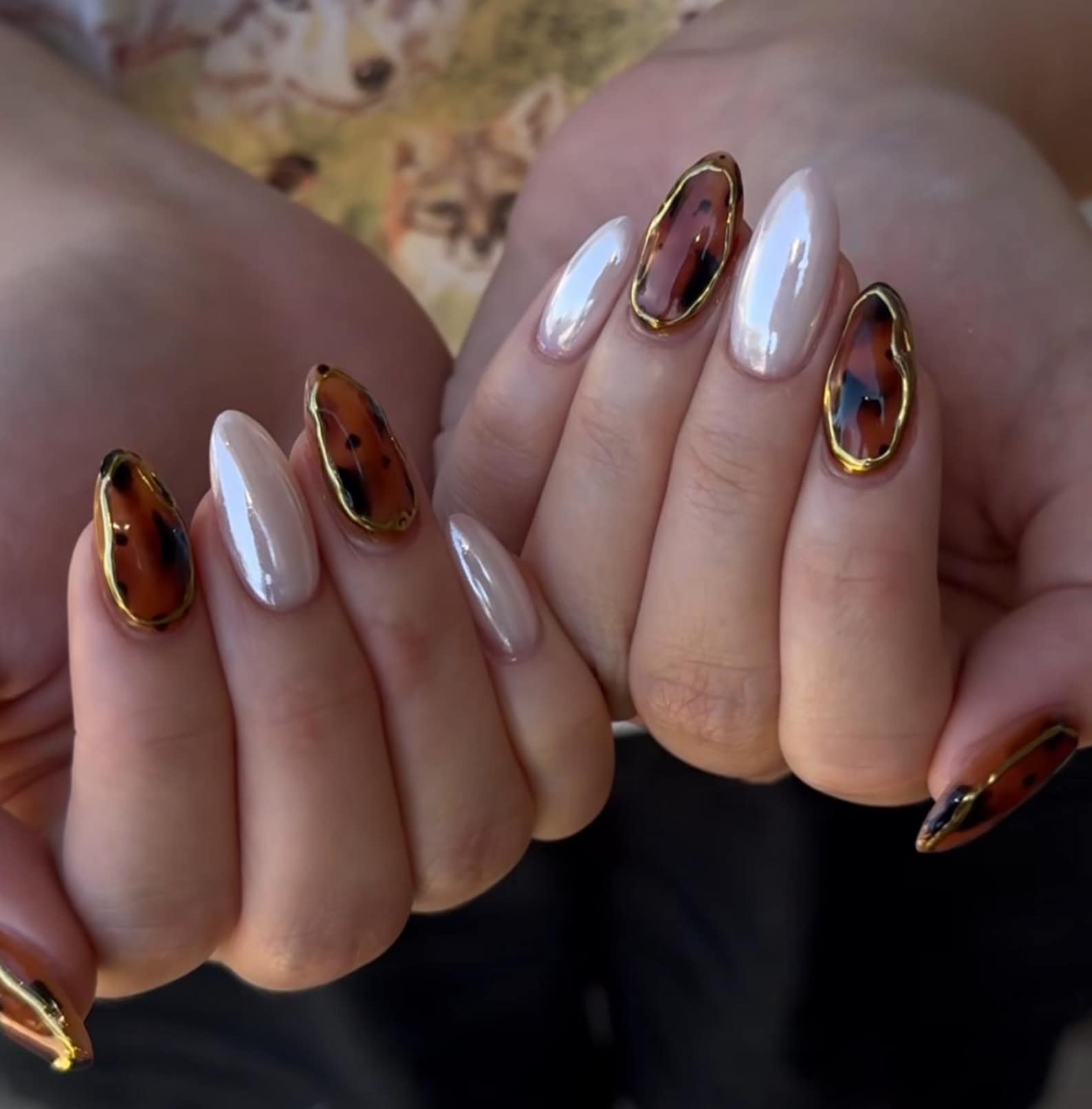 Tortoise Shell Press on Nails: Handmade Faux Acrylic Gel Nails - Etsy
