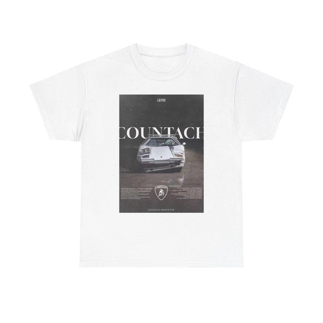 Wolf of Wall Street Lamborghini Countach Graphic Tee - Car Enthusiast ...