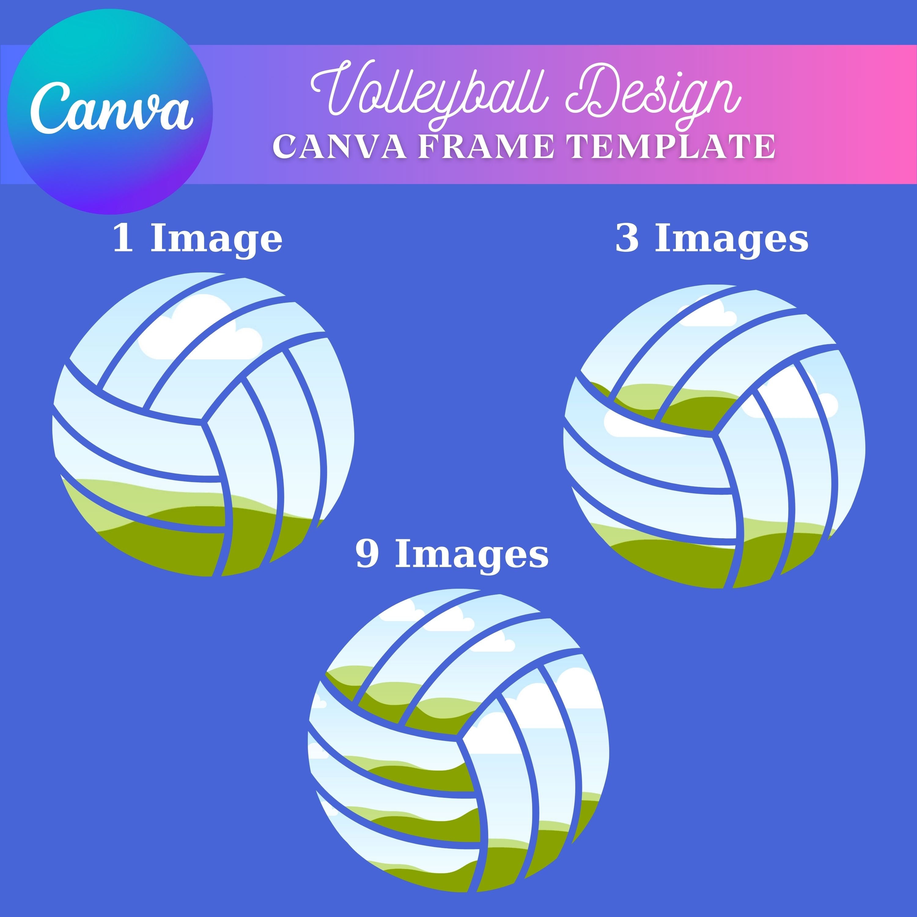 Volleyball Collage Canva Frames, Volleyball Template, Canva Frames ...