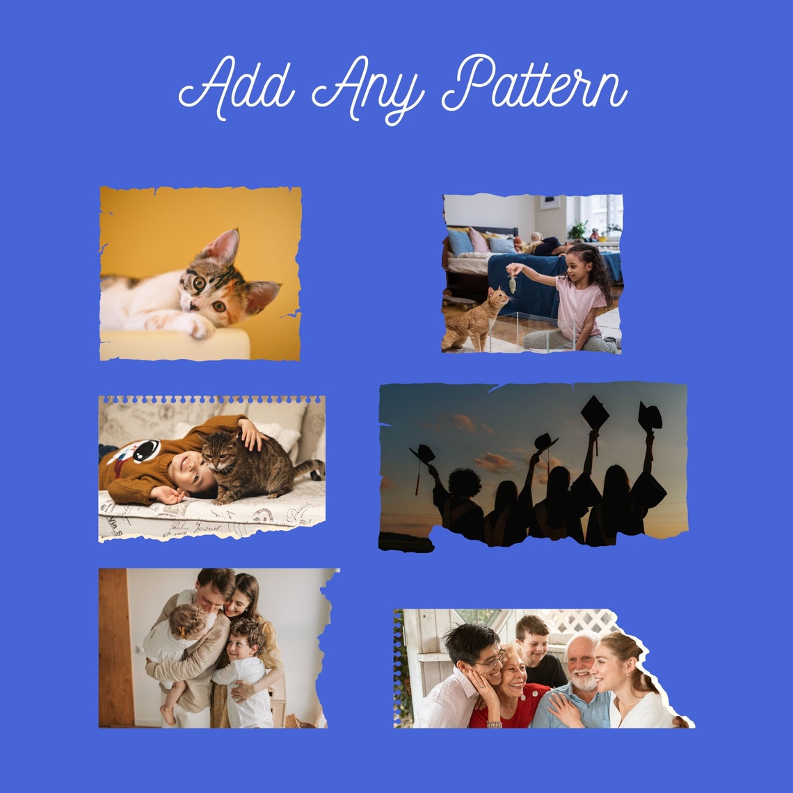 Ripped Paper Canva Frame, Canva Frame Bundle, Drag and Drop, Canva ...