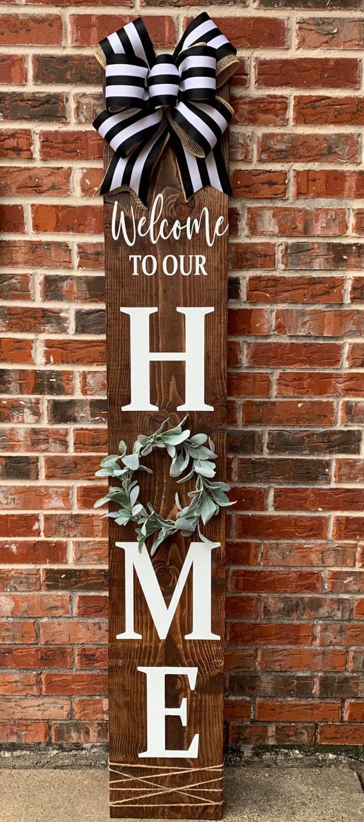 Porch Leaner, Welcome Porch Sign, Front Door Sign,tall Leaning Porch ...