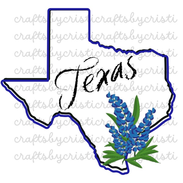 Texas Bluebonnets Svg - Etsy