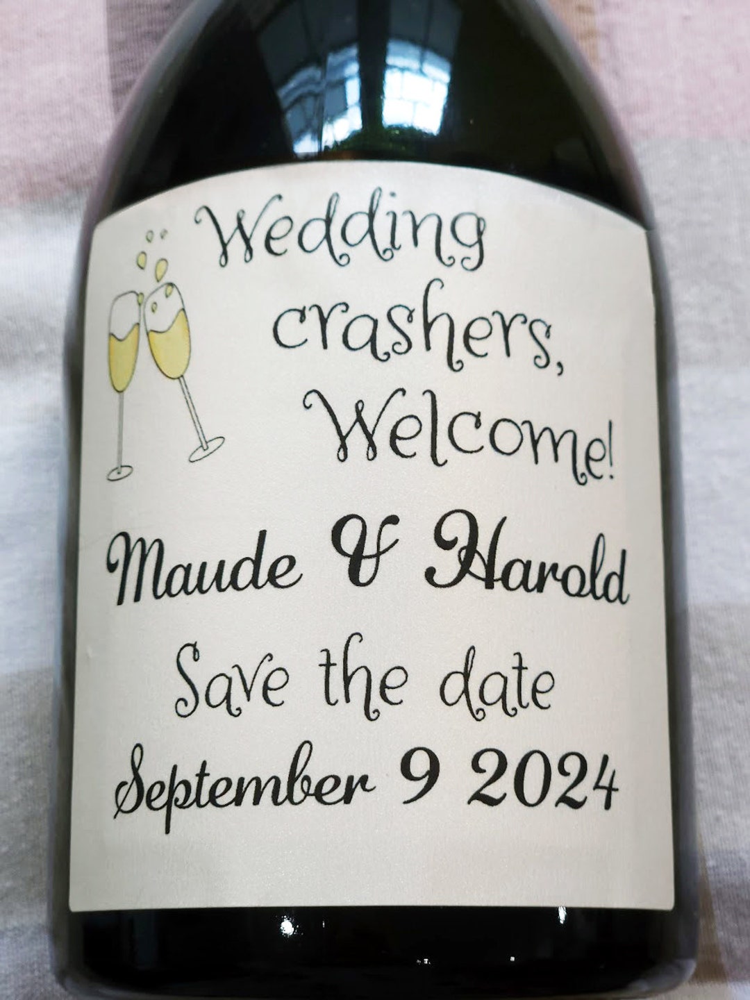 Wine Bottle Label, Wedding Invitation, Invitation Label ...
