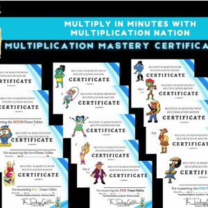 Multiplication Trading Cards - Etsy