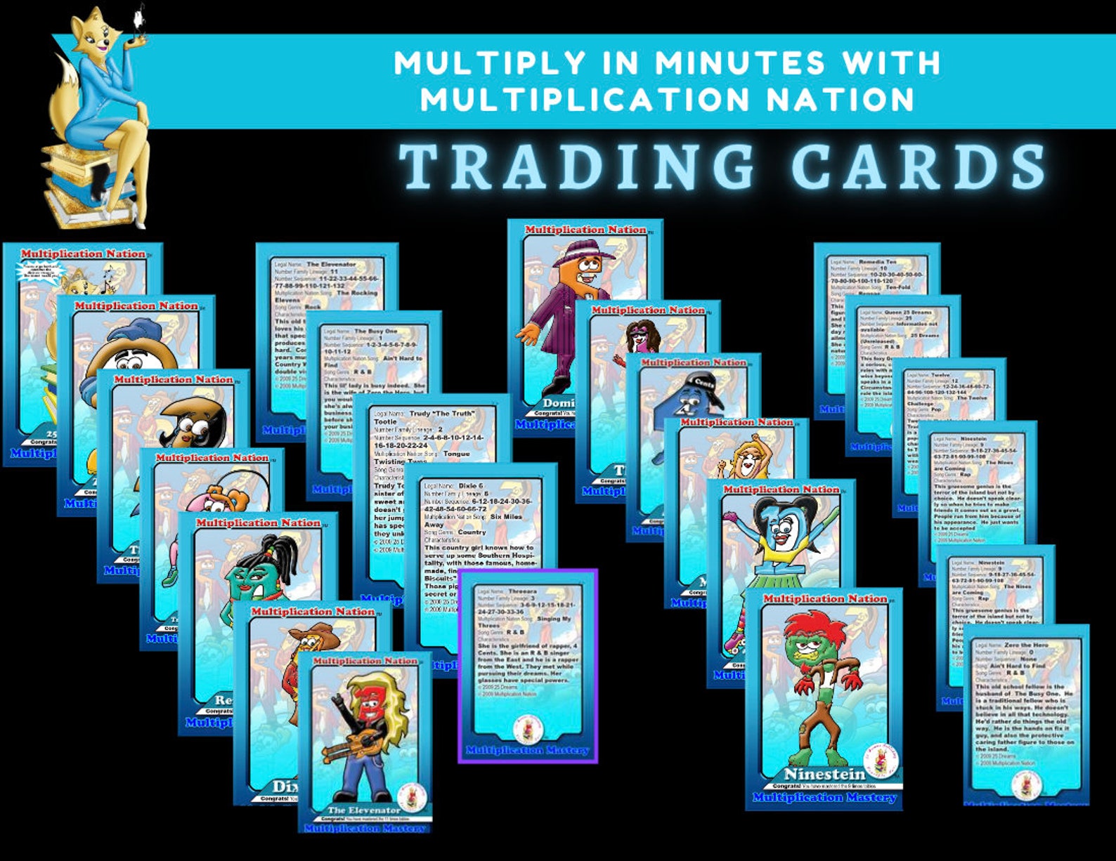 Multiplication Trading Cards - Etsy