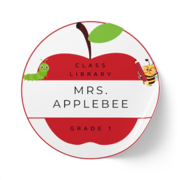 Library Sticker - Etsy