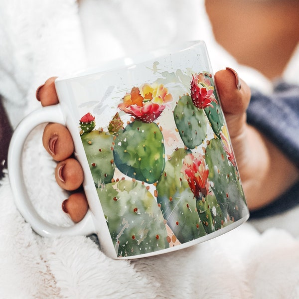 Prickly Pear Cactus Coffee Mug - Etsy