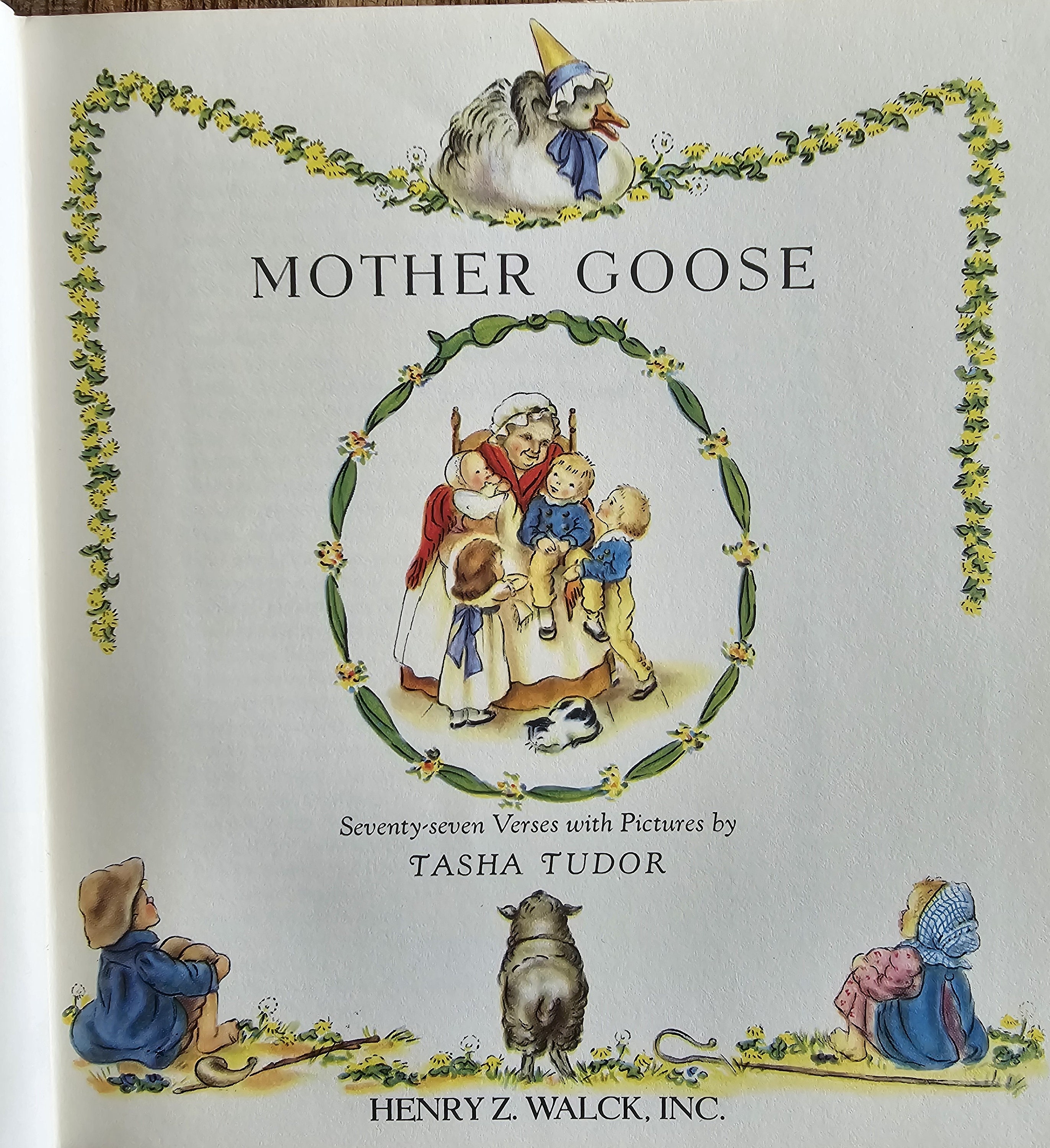 TASHA TUDOR Mother Goose. 1944 Pub. by Henry Z. Walck, Inc. 77 Verses ...