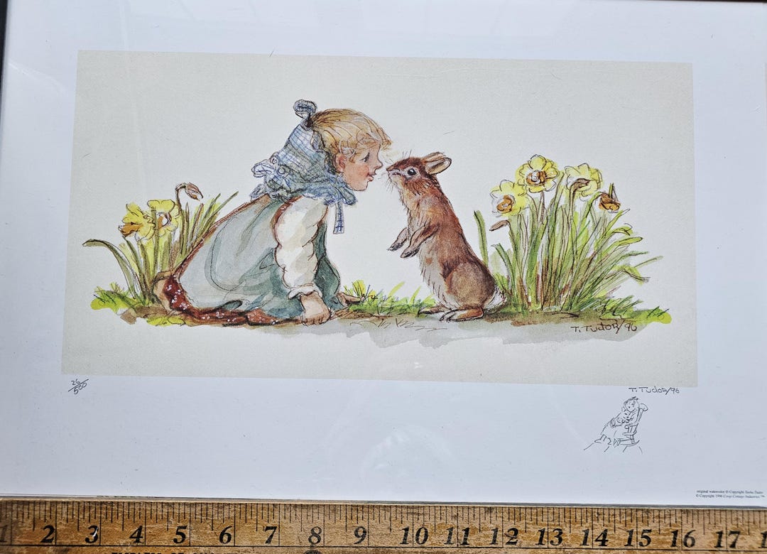 TASHA TUDOR Print With Option of Sketch Added by Tasha. Print: Greeting ...
